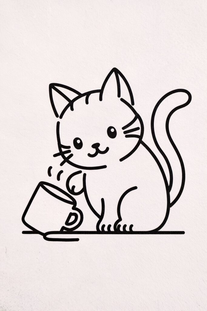 Cute Cat Drawings with a Kawaii Touch
