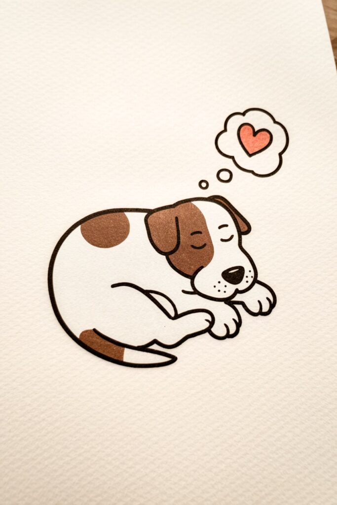 Cute Dog Drawings with Hearts